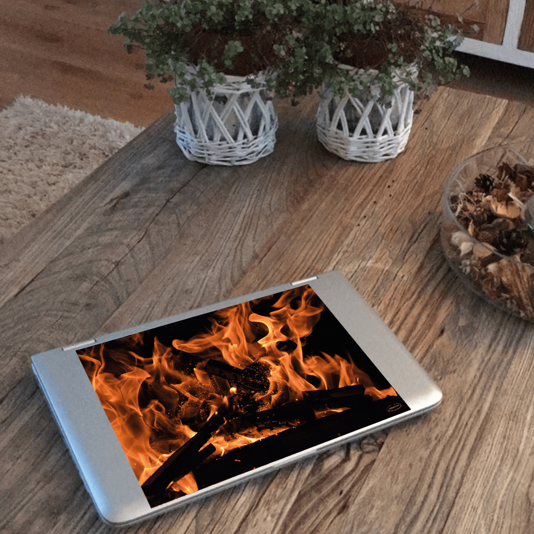 Sparkling Fire - Laptop Vinyl Sticker